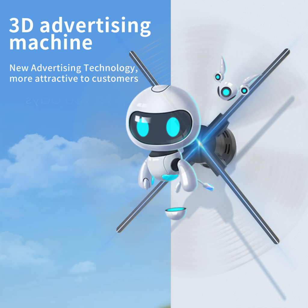 3D Hologram Fan display 52cm 624 bright LEDs - New Upgraded 2023 - Eshark